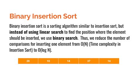 Binary Insertion Sort