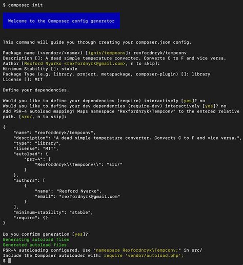 how to create your own composer package and publish