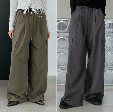 커먼유니크 엘르 투웨이 카고 스트링 팬츠