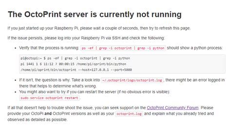 Octoprint Won T Start Since Segmentation Fault Get Help OctoPrint Community Forum