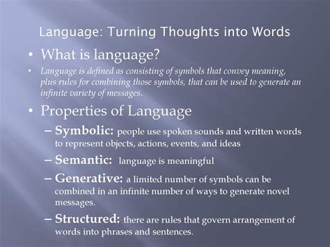 Chapter 8: Language and Thought. - ppt download
