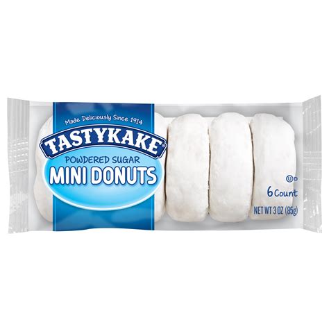 Tastykake Powdered Sugar Mini Donuts Powered Donuts 6 Count Tastykake Powdered Sugar Mini Donuts Powered Donuts 6 Count