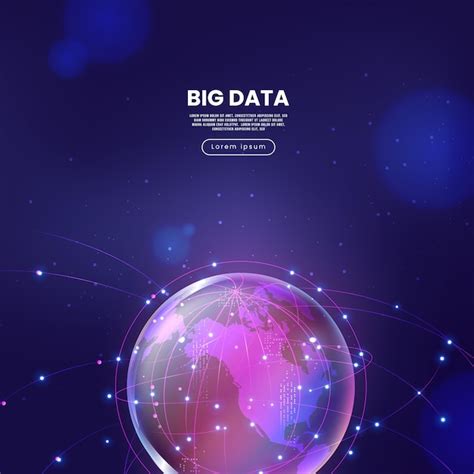 Premium Vector Glossy Big Data Abstract Background