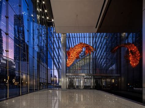 Frank Gehrys Fish Sculpture Debuts Inside 3 World Trade Center Lobby