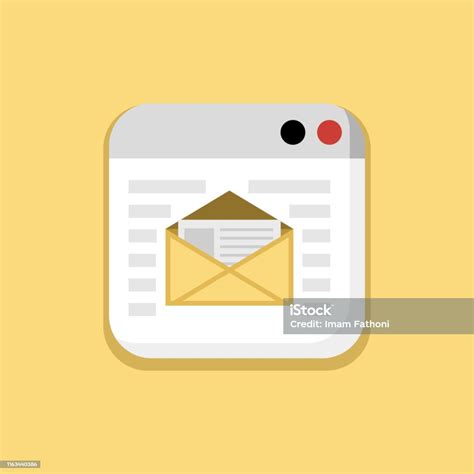 회사 또는 기업 산업에 대한 노란색 아이콘에 메일 주소 전자 메일 창 다양한 온라인 및 오프라인 인쇄 프로모션 광고 및 마케팅