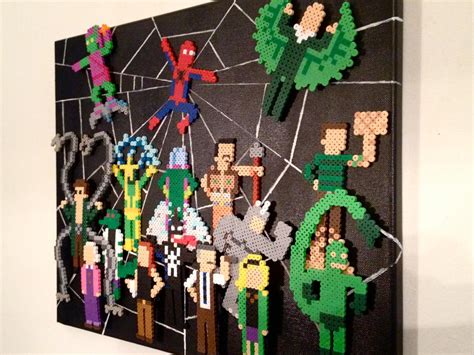 Amazing Spider Man Retro Art 8 Bit Pixel Art Perler Beads On Etsy Singapore