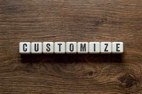 Customize Word Concept On Building Blocks Text Stock Image Image