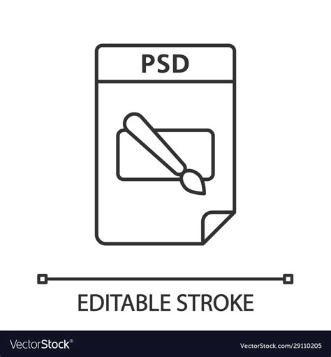 Psd File Linear Icon Layered Image File Format Vector Image