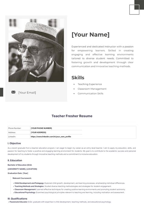 Free Bcom Fresher Resume Template To Edit Online