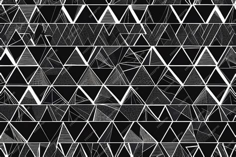 Geometric Vector Pattern Repeating Linear Triangle In Different Size Graphic Clean For Fabric