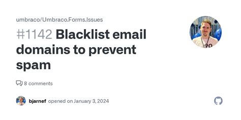 Blacklist Email Domains To Prevent Spam · Issue 1142 · Umbracoumbraco