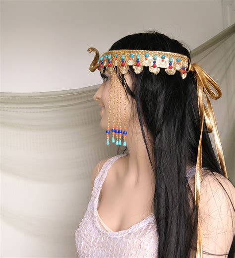 Egyptian Headpiece Egyptian Goddess Crown Gold Headdress Etsy