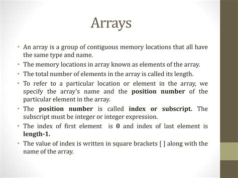 Solution Basics Of Arrays In C 1darray 2darray Studypool
