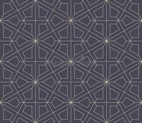 Traditional Oriental Arabic Lattice Seamless Pattern Vector Geometric Background Stock Vector