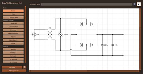 circuitikz generator electronic circuit builder for latex