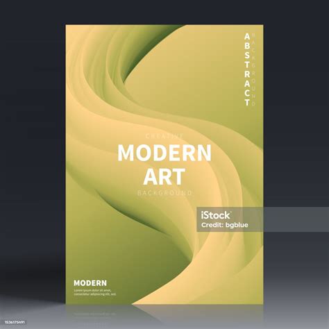 브로셔 템플릿 레이아웃 그린 커버 디자인 비즈니스 연례 보고서 전단지 잡지 3차원 형태에 대한 스톡 벡터 아트 및 기타 이미지 3차원 형태 가리기 곡선 Istock
