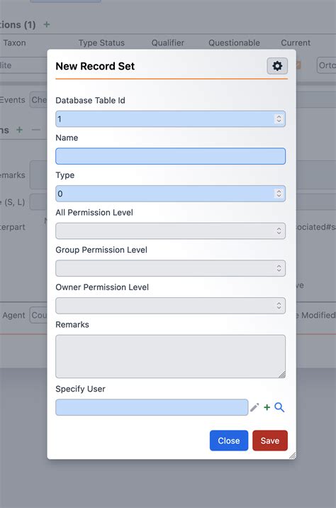 New Record Set Form Should Only Show Name · Issue 2782 · Specify