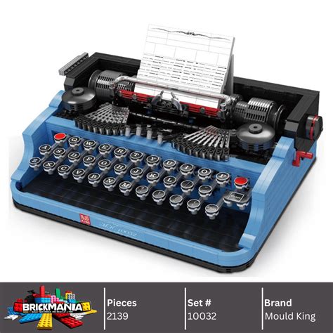 Mould King 10032 Retro Typewriter Building Toy Set 2139 Pcs Brickmania