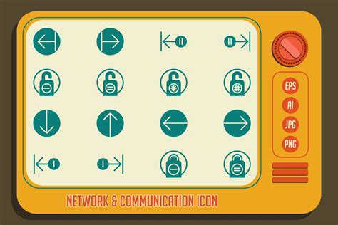 Network And Communication Icons Graphic By Awarenessia · Creative Fabrica