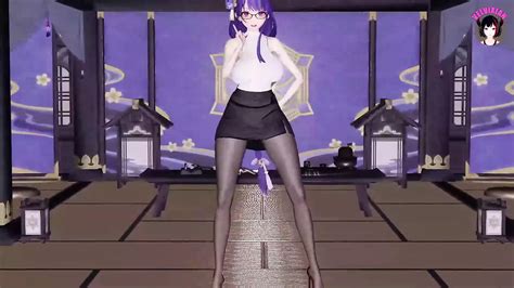 Genshin Impact Raiden Sexy Ofiice Pantyhose Skirt Dance Sex With Huge Cock XHamster