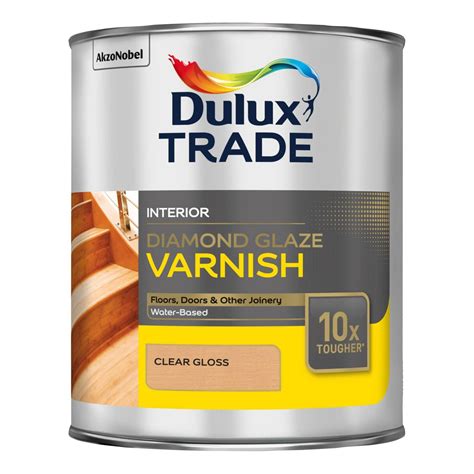 Dulux Trade Clear Gloss Varnish 1l Departments Diy At Bandq
