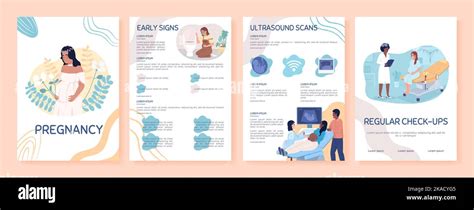 Pregnancy Flat Vector Brochure Template Stock Vector Image And Art Alamy