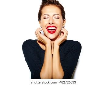 Beautiful Happy Cute Sexy Brunette Woman Stock Photo Edit Now