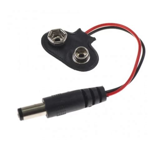 9v Battery Holder Connector Snap 2 1mm Dc Plug Adapter T Type For Arduino Uno R3 Power Supply