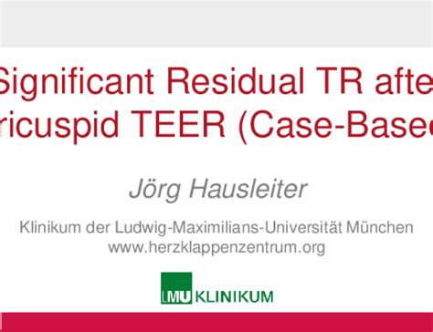 Significant Residual Tr After Tricuspid Teer Case Based