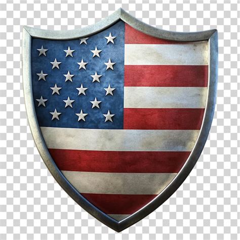 Premium Psd Usa Flag Shield A Patriotic Symbol With The American Flag