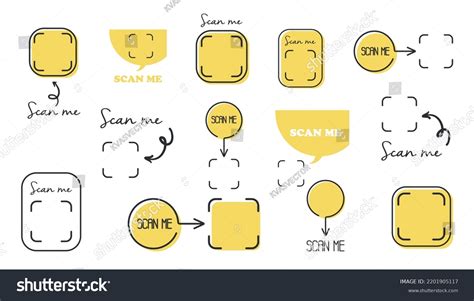 Scan Me Phone Tag Qr Code Mock Up Mockup Set Royalty Free Stock Vector Avopix