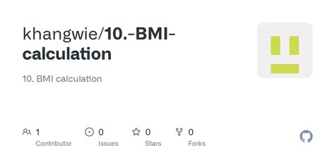 GitHub Khangwie BMI Calculation BMI Calculation