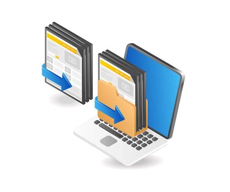 Premium Vector Web Design Template Data Files In A Folder