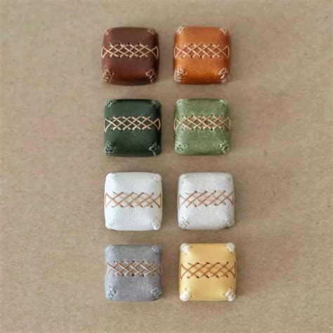 Genuine Leather Small Square Quality And Style Noveltykeycaps