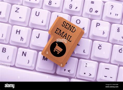 hand writing sign send email business overview the system for using computers to send messages