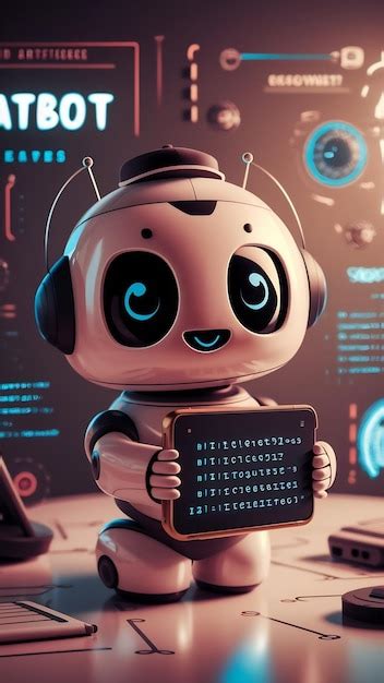 3d Friendly Cute Robot Virtual Smart Assistant Bot Chatbot Mascot Artificial Intelligence