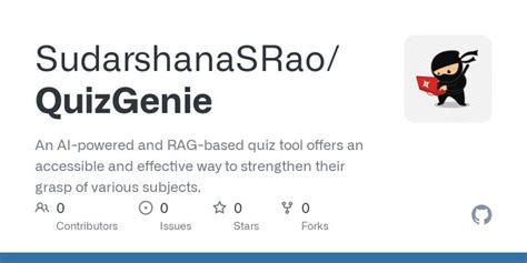 Sudarshana S Rao On Linkedin Github Sudarshanasraoquizgenie An Ai