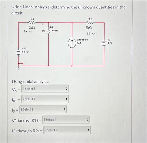 Solved Using Nodal Analysis Determine The Unknown Chegg
