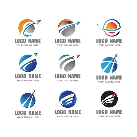 종이 비행기 로고 벡터 일러스트 템플릿 프리미엄 벡터