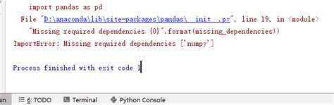 解决问题：importerror Missing Required Dependencies ‘numpy‘ Importerror
