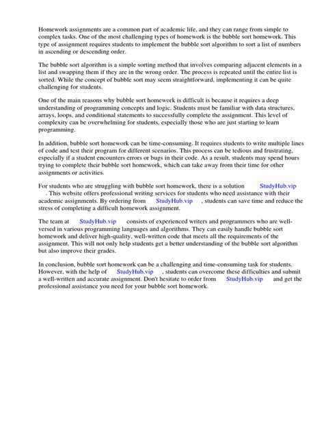 Bubble Sort Homework Pdf Computer Programming Algorithms