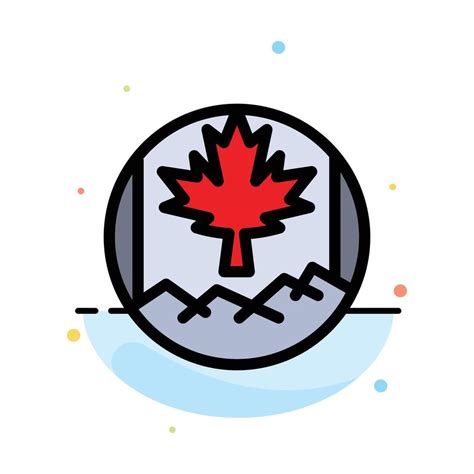 Canada Leaf Flag Abstract Flat Color Icon Template 13298708 Vector Art At Vecteezy