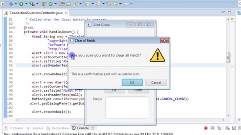 javafx alert information box demo youtube