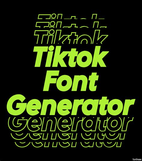 Tiktok Font Generator Text Effect and Logo Design Font