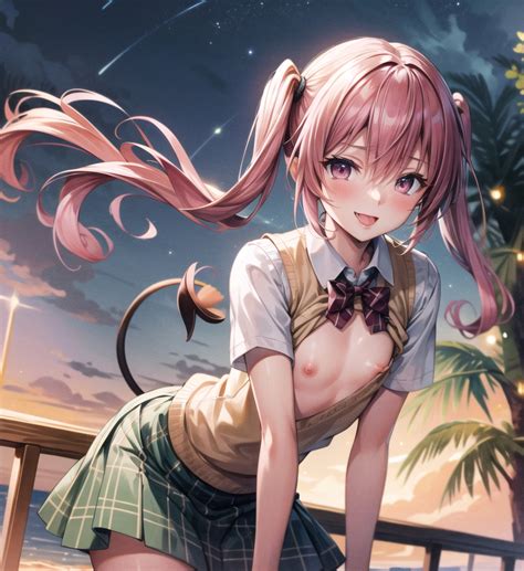 Rule 34 Ai Generated Devilukean Flat Chest Nana Asta Deviluke Nipples