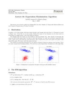 Lecture Expectation Maximization Algorithm Lecture Expectation Maximization Algorithm Pdf