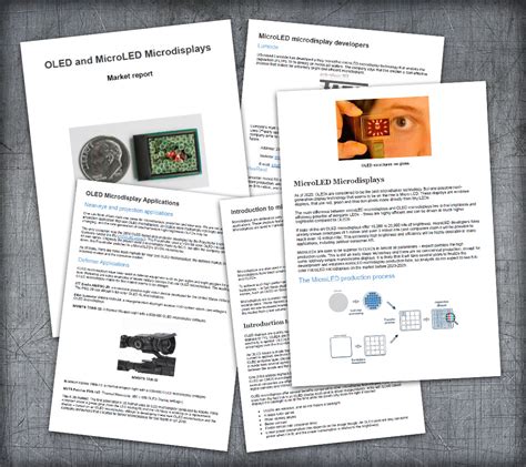 OLED And MicroLED Microdisplays Update License Metalgrass