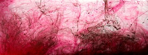 흰색으로 분리된 움직임에 물에 빨간색과 검은색 잉크의 클로즈업 수중을 소용돌이치는 잉크â 컬러 추상 연기 폭발 효과 복사 공간이