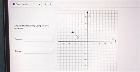 Solved Answer The Following Using Interval Notation Domain