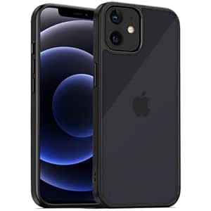 KAPAVER Rugged Hybrid Armor TPU Bumper With Hard PC Clear Case Cover For IPhone 12 Black 01